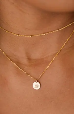 MADE BY MARY September Birth Flower Pendant Necklace - Silver