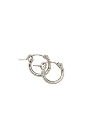 MADE BY MARY Maude Hoop Earrings - Silver