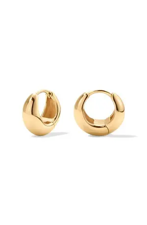 MADE BY MARY Gloss Huggie Hoop Earrings - Gold Vermeil