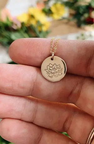 MADE BY MARY July Birth Flower Necklace - Gold Filled