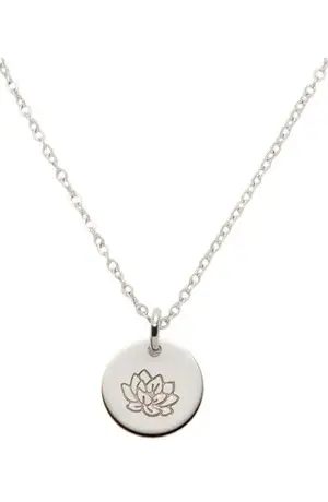 MADE BY MARY July Birth Flower Necklace - Silver