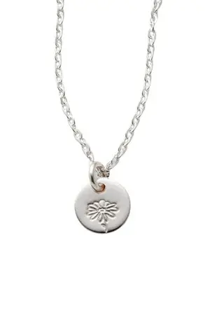 MADE BY MARY April Birth Flower Necklace - Silver