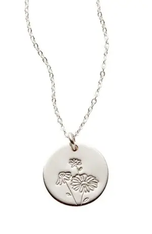 MADE BY MARY April Birth Flower Necklace - Silver