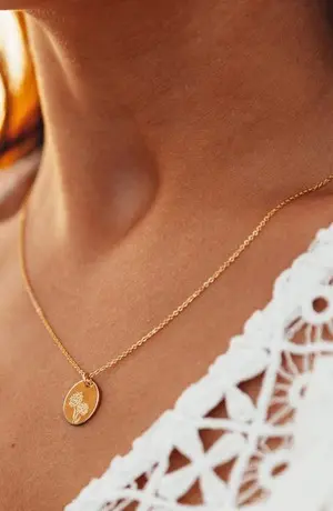 MADE BY MARY October Birth Flower Necklace - Silver