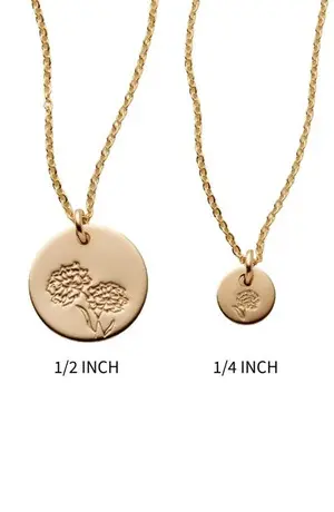 MADE BY MARY October Birth Flower Necklace - Silver