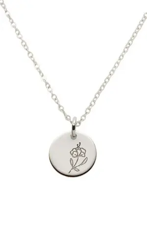 MADE BY MARY February Birth Flower Necklace - Silver