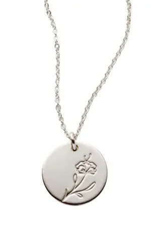 MADE BY MARY February Birth Flower Necklace - Silver