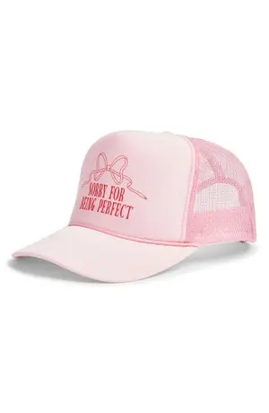 FRIDAY FEELIN’ Printed Trucker Cap - Pink
