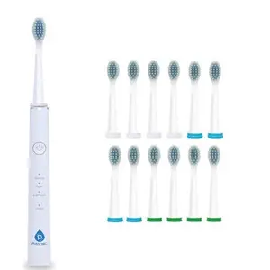 PURSONIC Usb Rechargeable Sonic Toothbrush With 12 Brush Headswhite - White