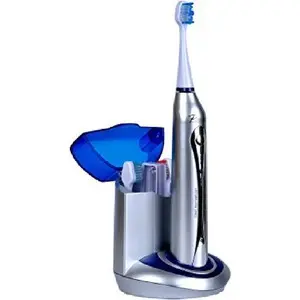 PURSONIC Deluxe Plus Electric Rechargeable Toothbrush With Built In Uv Sanitizer - Silver