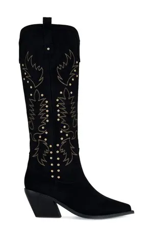AZALEA WANG Beckett Western Boot - Black