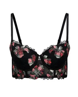 ADORE ME Carole Contour Demi Bra - Plaid Black