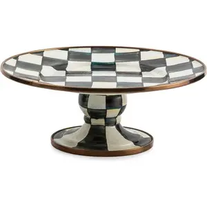 MACKENZIE-CHILDS Check Mini Pedestal Platter - Courtly