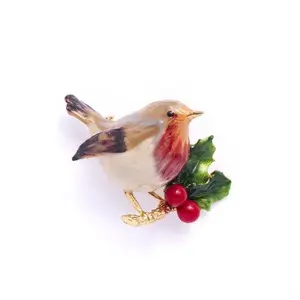BILL SKINNER STUDIO Holly Brooch - Robin