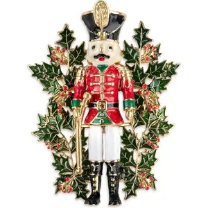 BILL SKINNER STUDIO Brooch - Nutcracker And Holly