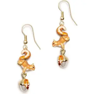BILL SKINNER STUDIO Drop Earrings - Squirrel & Acorn