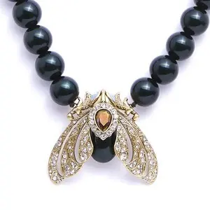 BILL SKINNER STUDIO Bejewelled Statement Necklace - Moth