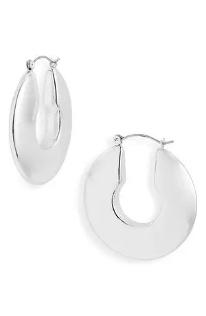 Nordstrom Polished Hoop Earrings - Silver