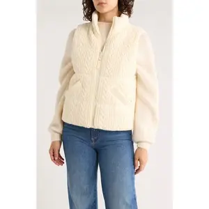 Marine Layer Alba Cable Knit Puffer Vest