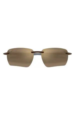 Maui Jim Oversized Rectangular Sunglasses - Brown