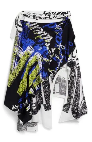 Desigual Printed Asymmetric Maxi Skirt