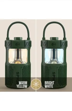 MEE AUDIO Lightspkr Bluetooth Wireless Speaker W/ Camping Lantern - Forest Green