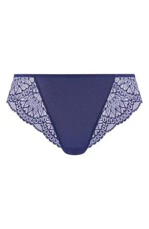 Elomi Tiernie Lace & Mesh Thong - Denim