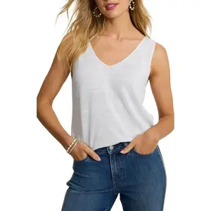 Tommy Bahama Addison Shimmer Sweater Tank - Soft Silver