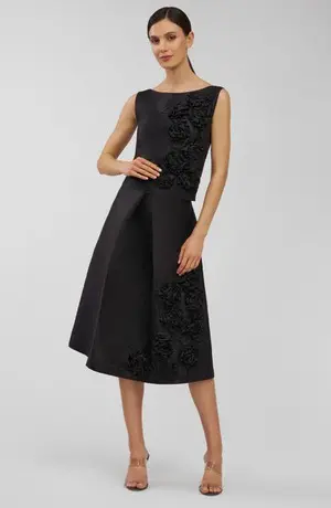 KAY UNGER Anita Floral Appliqué Sleeveless Top