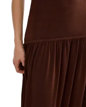 LAMARQUE Drop Waist Maxi Dress - Brown