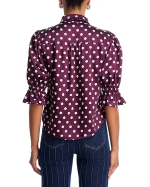 Cinq À Sept Camille Polka Dot Blouse