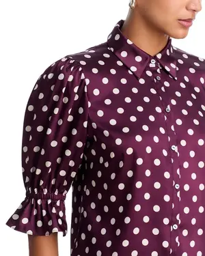 Cinq À Sept Camille Polka Dot Blouse