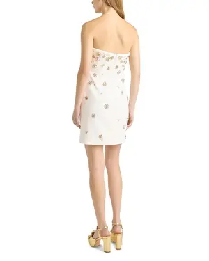 Cinq À Sept Tumbling Flowers Mini Dress - Ivory