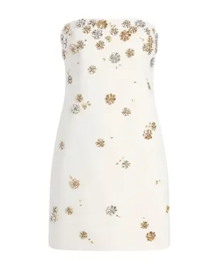 Cinq À Sept Embellished Floral Mini Dress