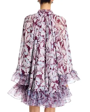 Cinq À Sept Multi Tulip Mini Dress - Deep Plum