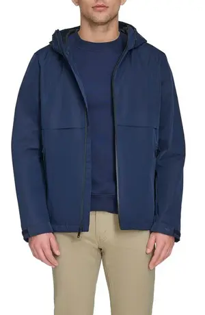 Dockers Hooded Rain Jacket - Navy
