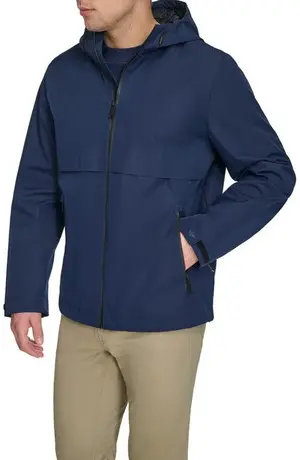 Dockers Hooded Rain Jacket - Navy