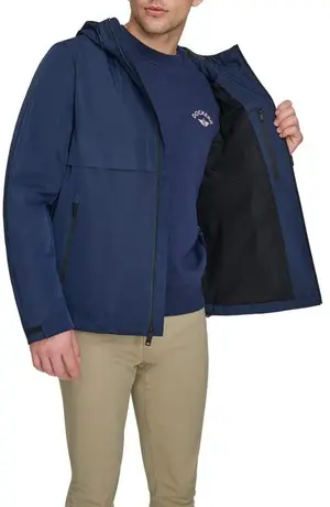 Dockers Hooded Rain Jacket - Navy
