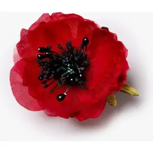 HELENA SIMON The Poppy Floral Brooch - Red