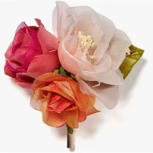 HELENA SIMON The Spray Rose Floral Brooch - Multi