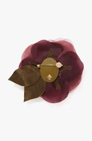 HELENA SIMON The Open Rose Floral Brooch