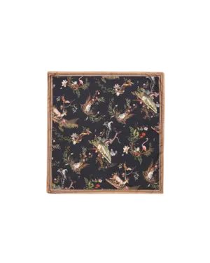 FABLE ENGLAND Wonderland Toile Square Scarf - Black