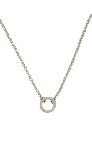 MADE BY MARY Rolo Chain Necklace With Link Lock - Silver With Link Lock