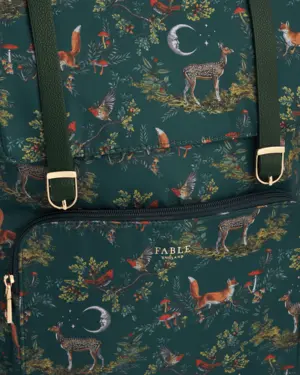 FABLE ENGLAND Printed Buckle Backpack - Woodland Green