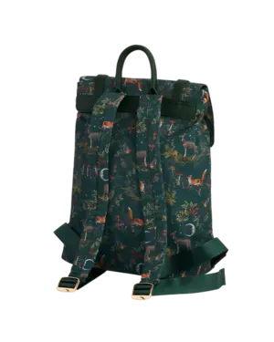 FABLE ENGLAND Printed Buckle Backpack - Woodland Green