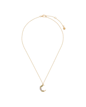 FABLE ENGLAND Nightshade Moon Pendant Necklace - Gold