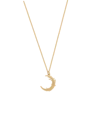 FABLE ENGLAND Nightshade Moon Pendant Necklace - Gold