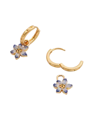 FABLE ENGLAND Nightshade Huggie Earrings