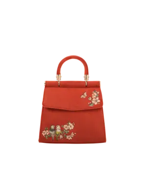 FABLE ENGLAND Lovebirds Mini Top Handle Tote