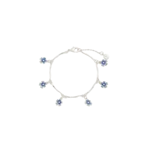 FABLE ENGLAND Forget-me-not Silver Bracelet - Blue & Silver